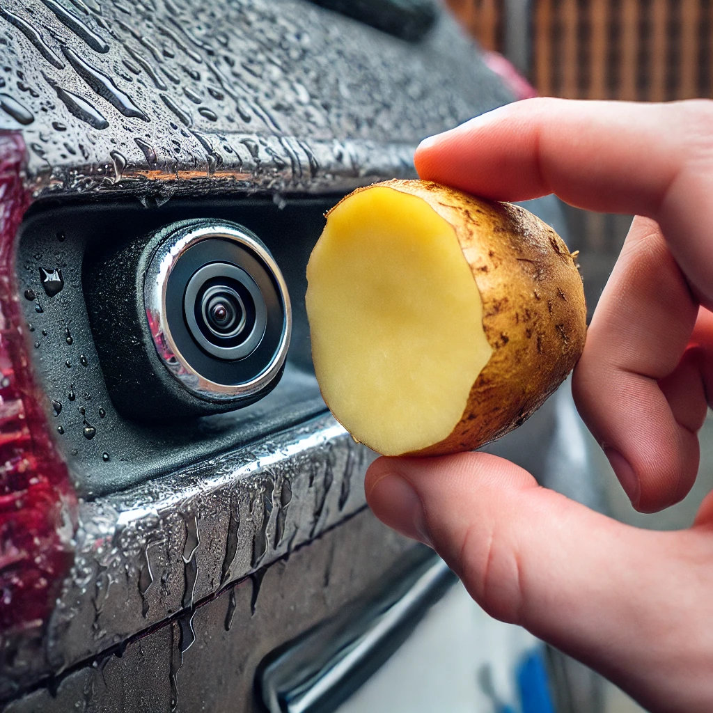 DIY Car Hacks: Using a Potato to Keep Your Rear-View Camera Clean ...
